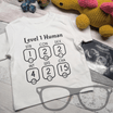 Level 1 Human Baby T-shirt– Geeky Organic Cotton RPG Gift – Mini Geek ...