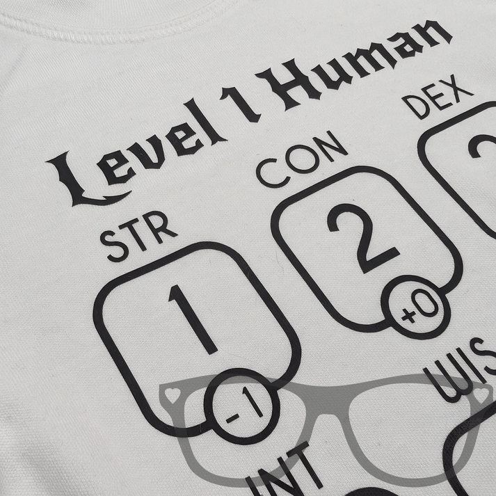Level 1 Human Baby T-shirt– Geeky Organic Cotton RPG Gift – Mini Geek ...